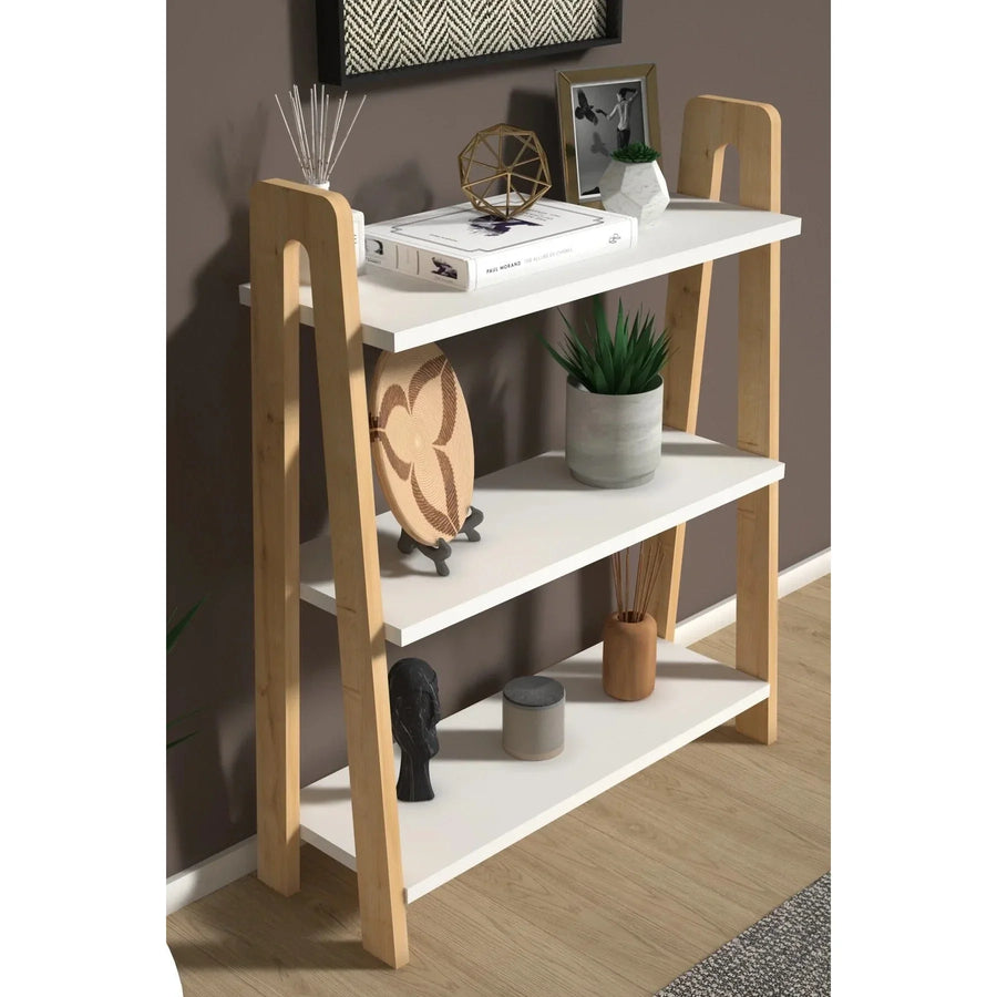 Modern bookshelf with 3 shelve for Living room | Home Canvas