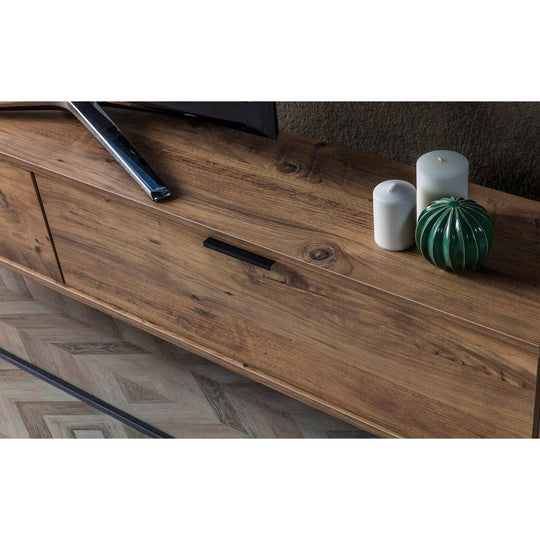 Zen modern tv unit for living room - Walnut | Home Canvas