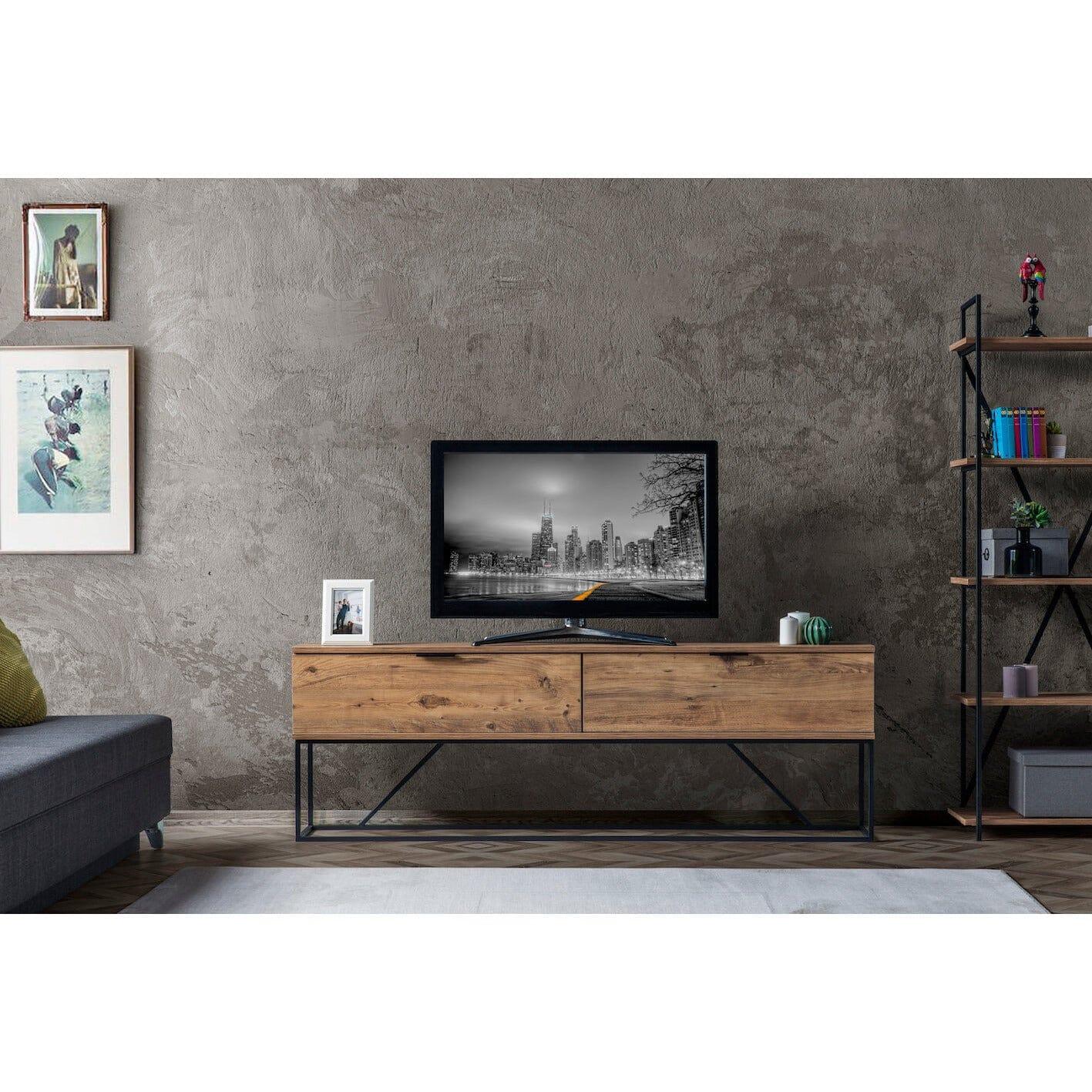 Zen modern tv unit for living room - Walnut | Home Canvas